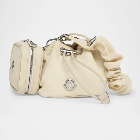Moncler | Bags | Moncler Double Pouch Top Handle Bag White | Poshmark